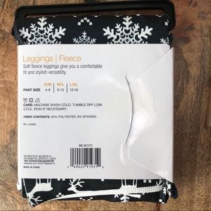 west loop | Pants & Jumpsuits | Navy Blue White Holiday Print Fleece ...